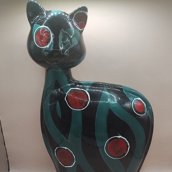 Cat | Turov Cat Hand Painted Ltd Ed 14 Ceramic Figurine Abstract Signed ...
